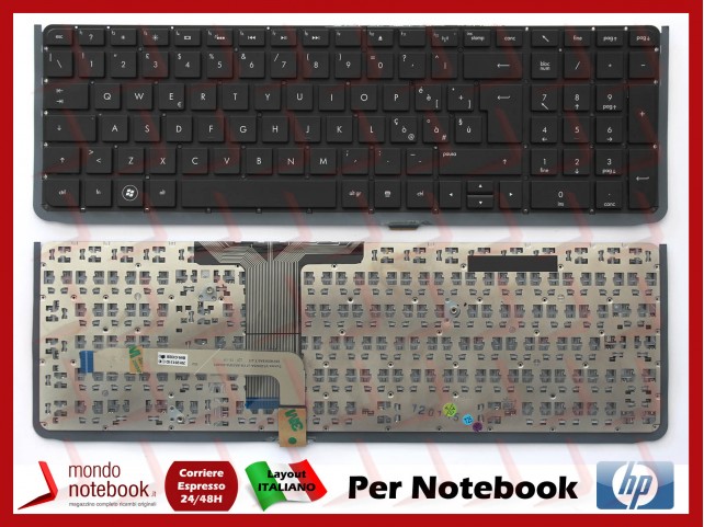 Tastiera Notebook Hp Compaq 17 3000 Senza Frame Italiana Ricambi Hp
